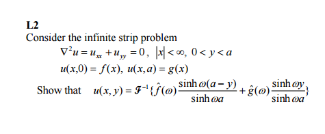 Consider the infinite strip problem Show that | Chegg.com