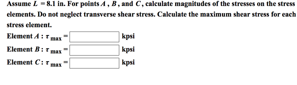 Solved A cantilever beam with a 1-in-diameter round cross | Chegg.com