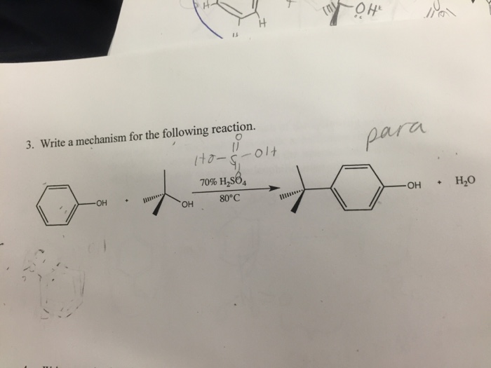Solved Write a mechanism for the following reaction. H2so4 | Chegg.com