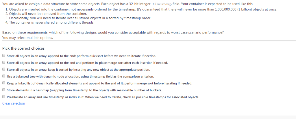 Solved You are asked to design a data structure to store | Chegg.com