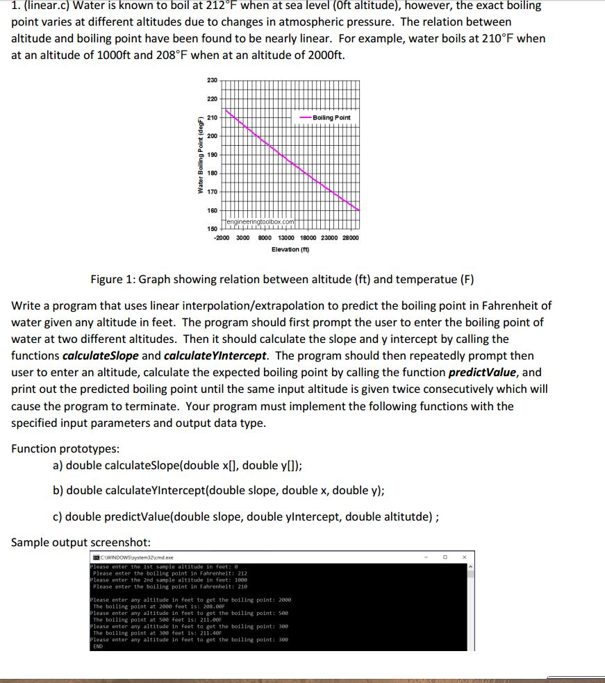 Solved Water is known to boil at 212 degreeF when at sea | Chegg.com