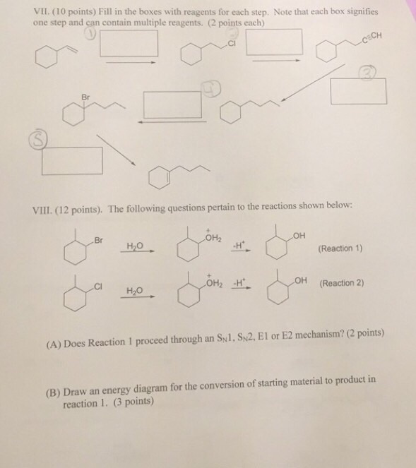 Solved Fill in tin- boxes with reagents for each step Note | Chegg.com