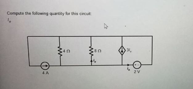 Solved Compute the following quantity for this circuit 4Ω 8Ω | Chegg.com