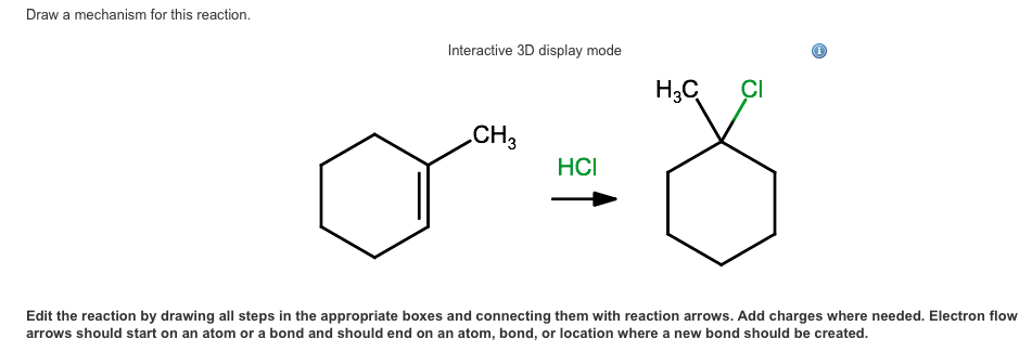Solved Draw a mechanism for this reaction. Interactive 3D | Chegg.com