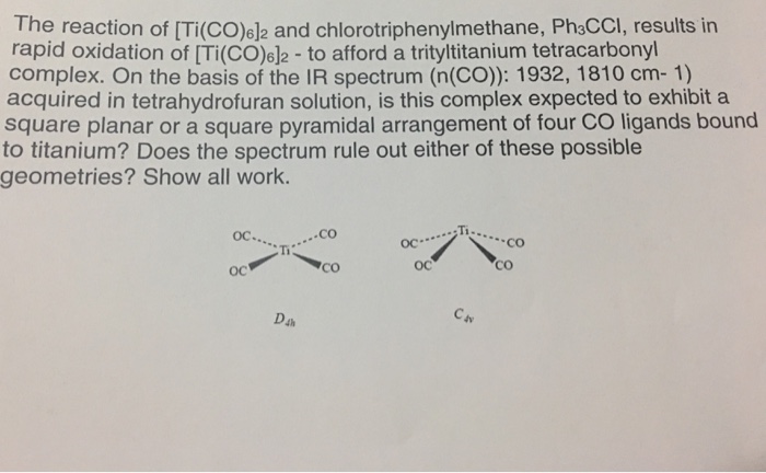 Solved The reaction of [Ti (CO)_6]_2 and | Chegg.com