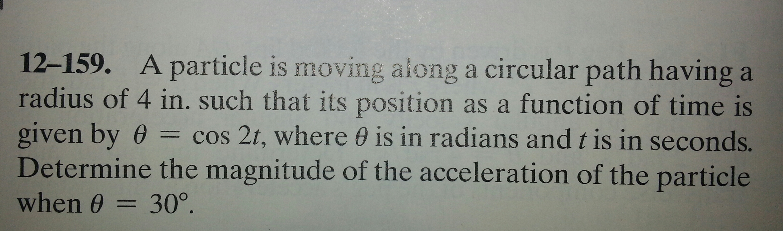 Solved A particle is moving along a circular path having a | Chegg.com