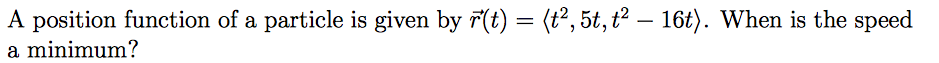 Solved A position function of a particle is given by r | Chegg.com