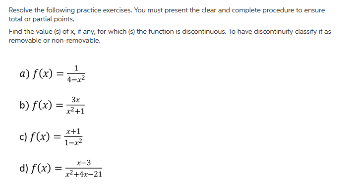 Solved Resolve the following practice exercises. You must | Chegg.com