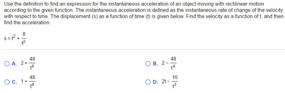 Solved Use the definition to find an expression for the | Chegg.com