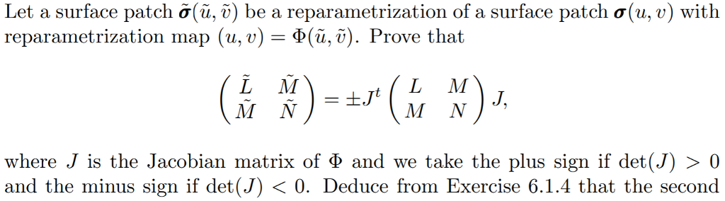 Let a surface patch sigma^~(u^~, upsilon^~) be a | Chegg.com