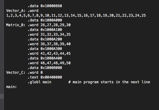Solved Add a matrix using MIPS assembly language. Please | Chegg.com