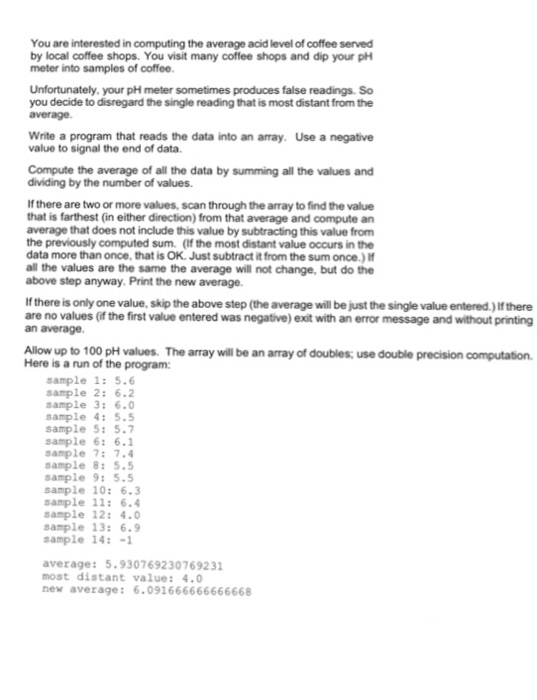 Solved You are interested in computing the average acid | Chegg.com