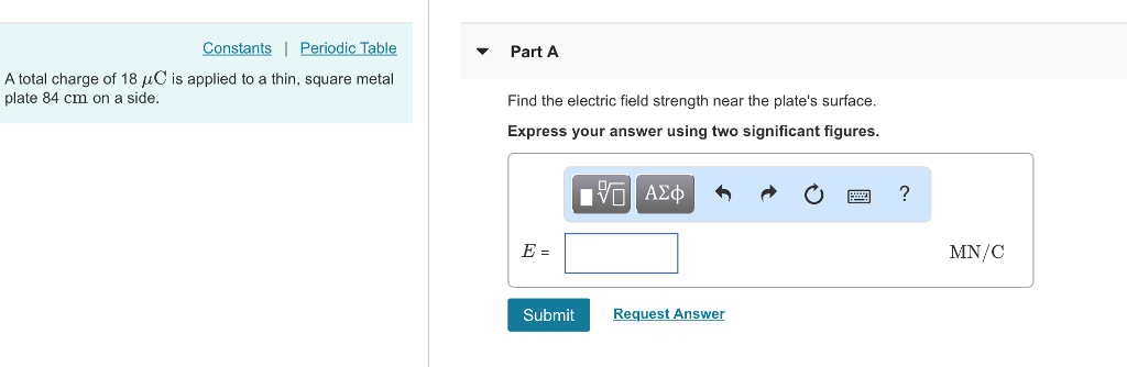 Solved Constants| Periodic Table Part A A total charge of | Chegg.com