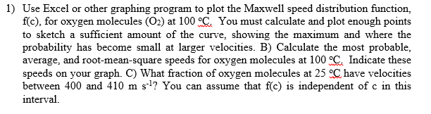 Use Excel Or Other Graphing Program To Plot The 