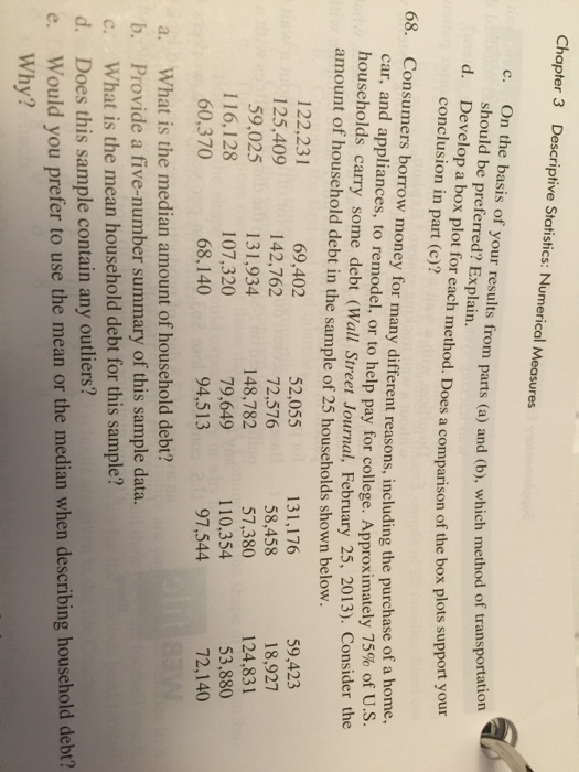 Solved Chapter 3 Descriptive Statistics: Numerical Measures | Chegg.com