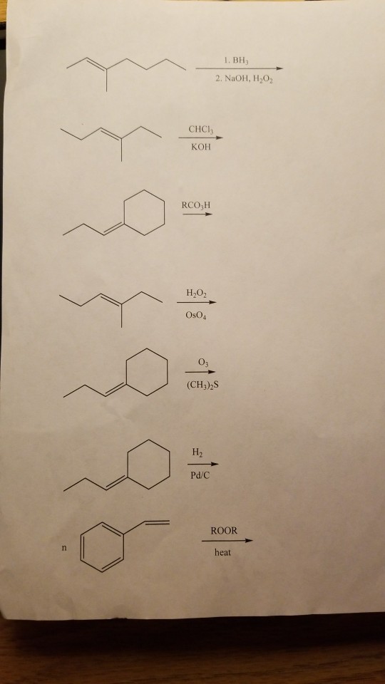 Solved HBr Cl H2O Cl Br H2O H20 H2SO4 1 I. Hg(OAc)h, H20 2. | Chegg.com