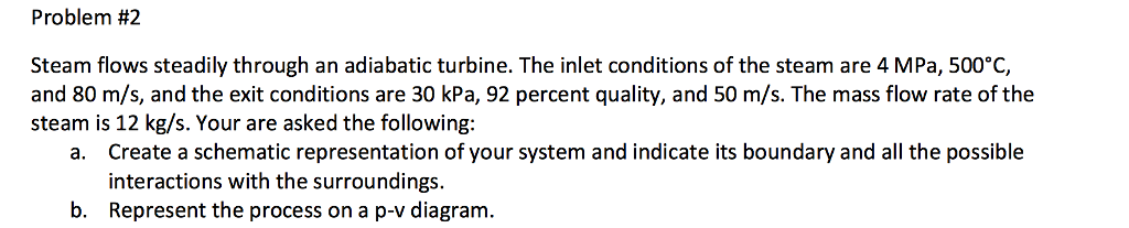 Solved Problem #2 Steam flows steadily through an adiabatic | Chegg.com