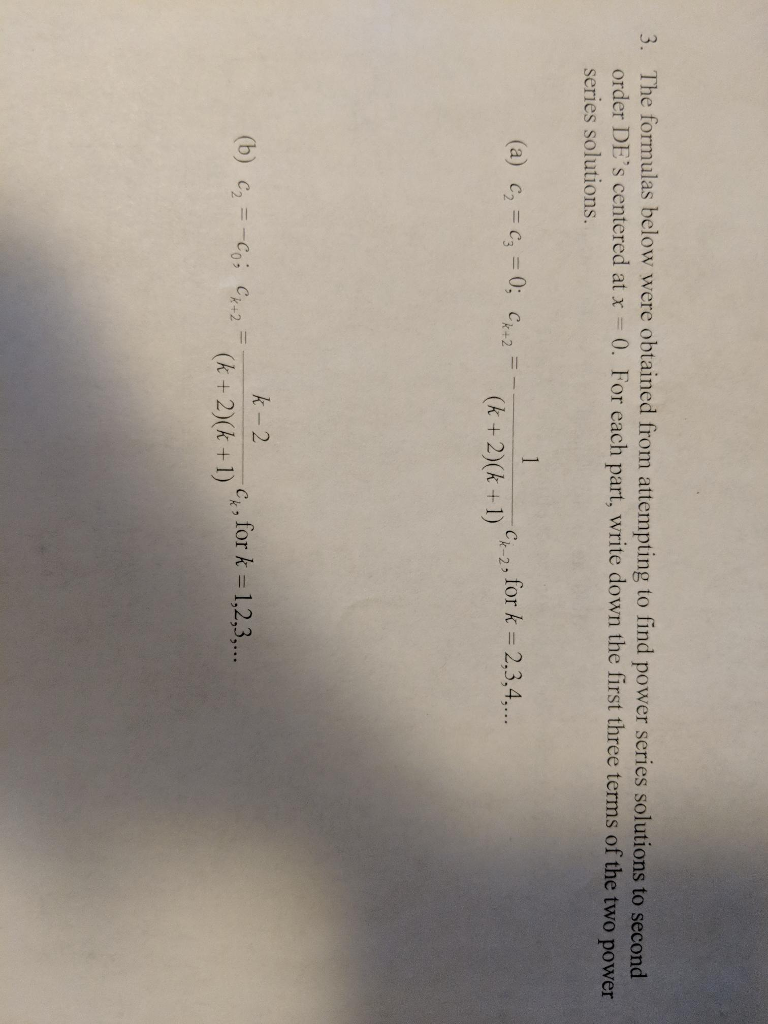 Solved 3? The formulas below were obtained from attempting | Chegg.com