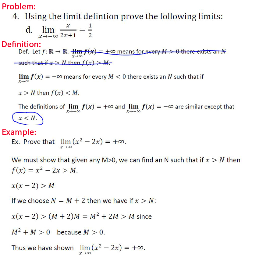 Solved Problem: 4. Using the limit defintion prove the | Chegg.com