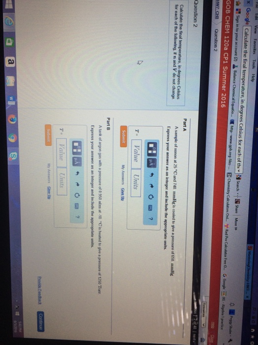 Solved Calculate the final temperature. in degrees Celsius | Chegg.com
