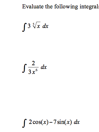 Solved Evaluate the following integral: integral 3 | Chegg.com