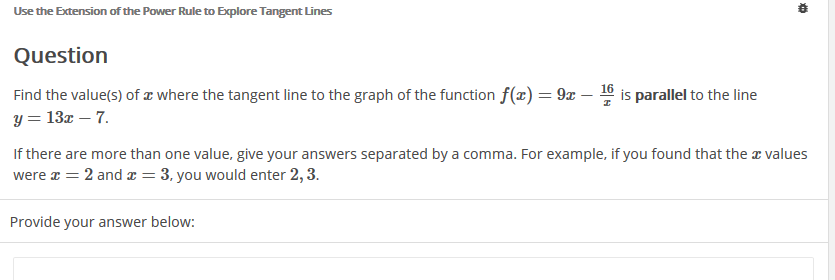 Solved Use the Extension of the Power Rule to Eplore Tangent | Chegg.com