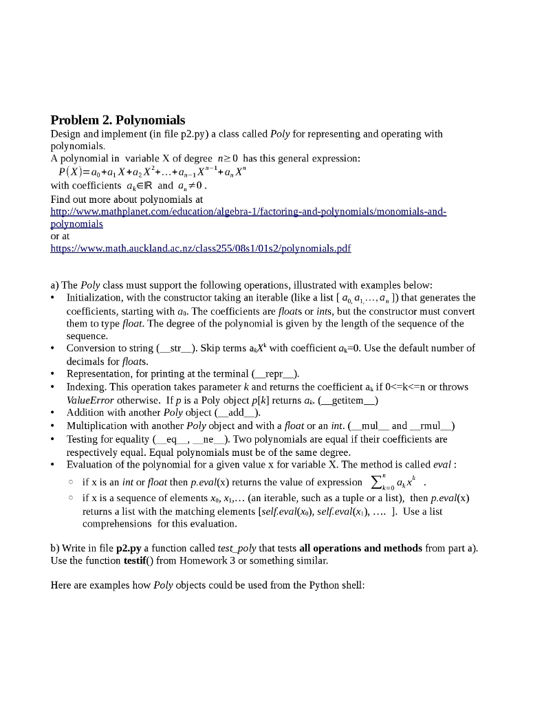 python class design example