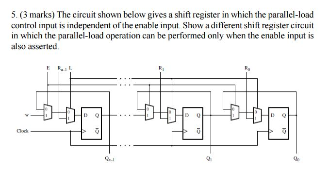 Solved The circuit shown below gives a shift register in | Chegg.com