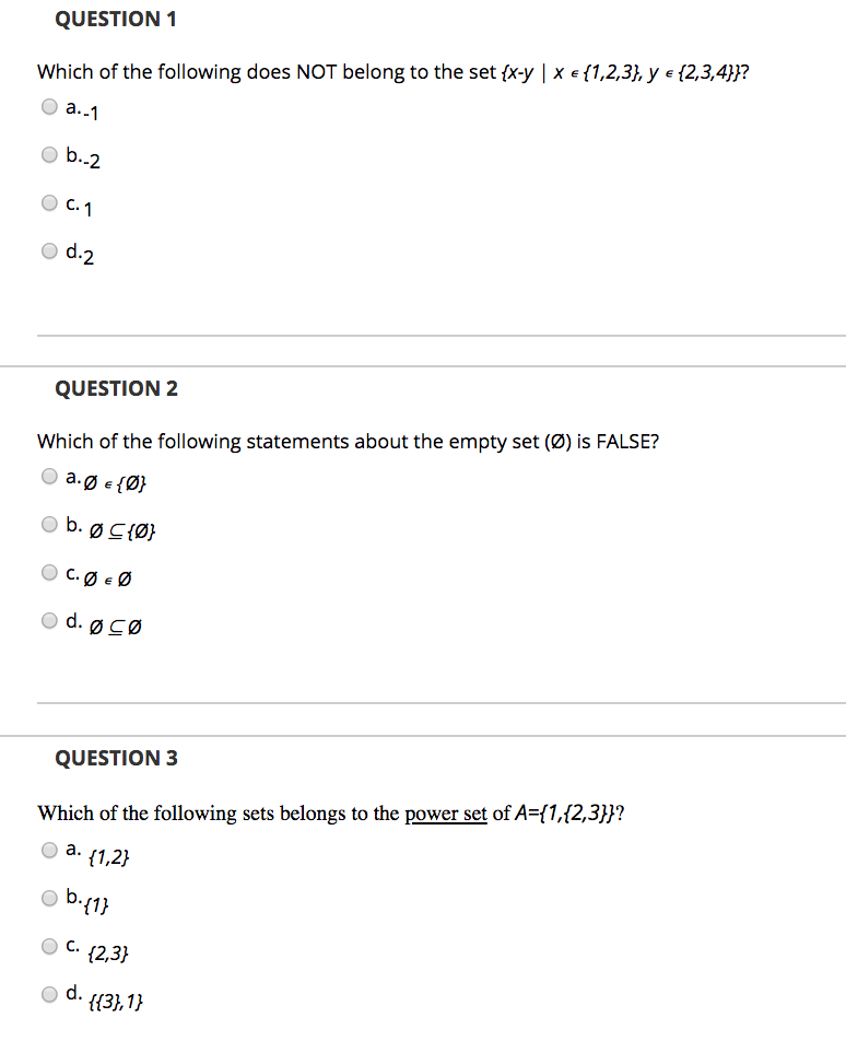 Solved QUESTION1 Which of the following does NOT belong to | Chegg.com