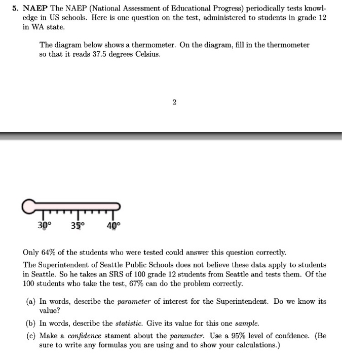 Solved NAEP The XAEP (National Assessment of Educational | Chegg.com