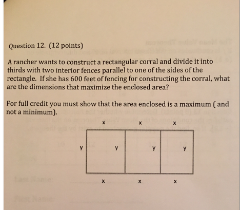 Solved A rancher wants to construct a rectangular corral and | Chegg.com