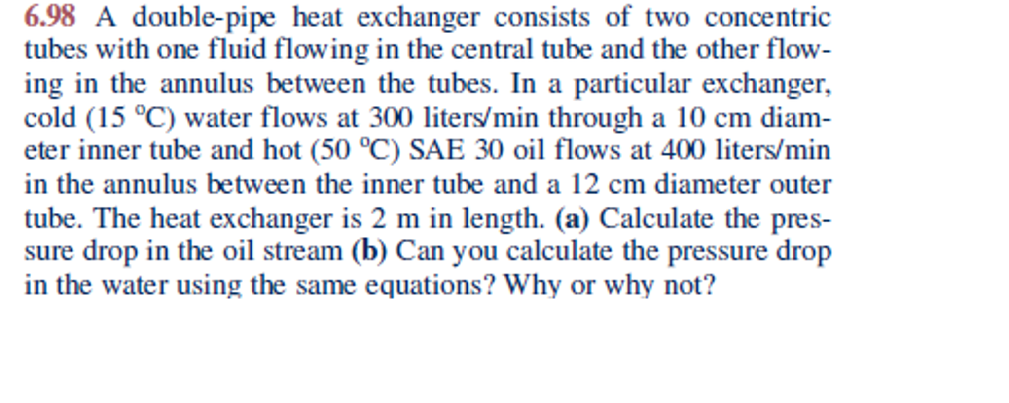 Solved A double-pipe heat exchanger consists of two | Chegg.com