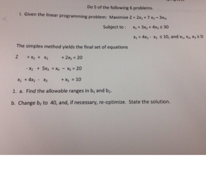 Solved Given the linear programming problem: maximize z = | Chegg.com