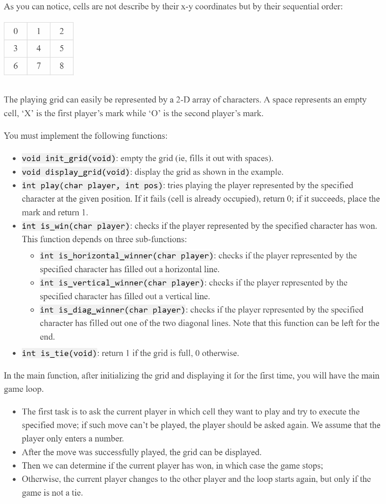 Solved 3.1.6 Tic-tac-toe Tic-tac-toe is a game for two | Chegg.com