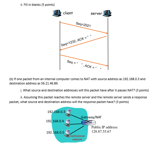 Solved 5. (14 points (a) The following figure describes a | Chegg.com