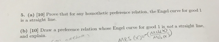 Solved Prove that for any homothetic preference relation, | Chegg.com