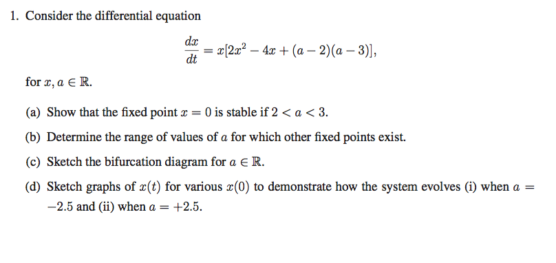 Solved Consider the differential equation dx/dt = x[2x^2 - | Chegg.com