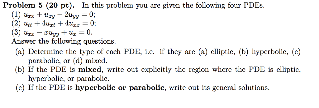 Solved Problem 5 (20 pt). In this problem you are given the | Chegg.com