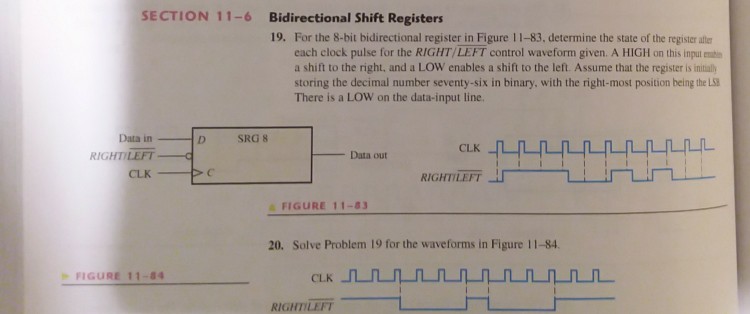 Solved SECTION 11-6 Bidirectional Shift Registers 19. For | Chegg.com