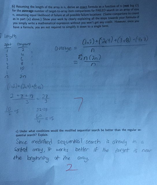 Solved 2. Modified Sequential Search (25 pts, 10+10+5) You | Chegg.com