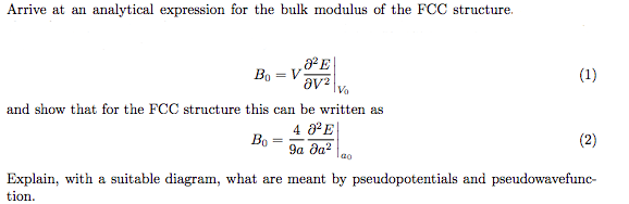 Solved Arrive at an analytical expression for the bulk | Chegg.com