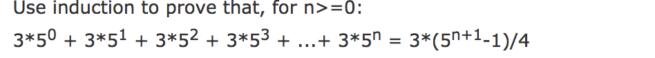 Solved Use induction to prove that, for n>=0; 3*50 3*51 + | Chegg.com