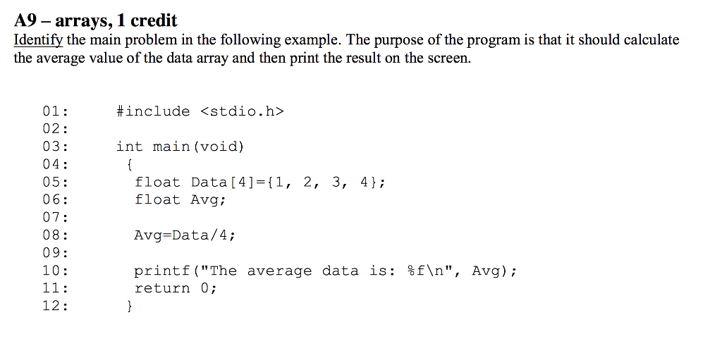 Solved Identify the main problem in the following example. | Chegg.com