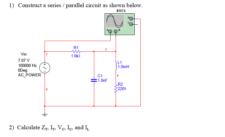 Solved Construct a series/parallel circuit as shown below. | Chegg.com