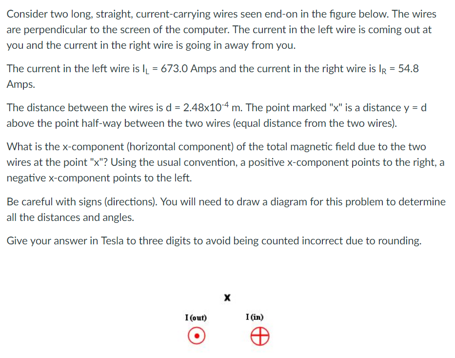 Solved Consider two long, straight, current-carrying wires | Chegg.com Solved Consider two long, straight, current-carrying wires | Chegg.com