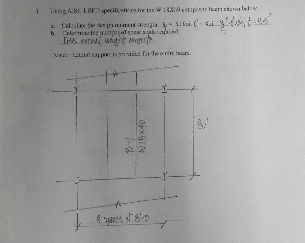 Using AISC LRFD specifications for the W 18x40 | Chegg.com