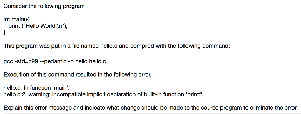 Solved Consider the following program int main0 | Chegg.com