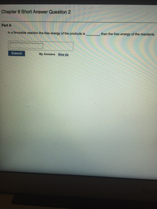 Solved Chapter 8 Short Answer Question 2 Part A In a | Chegg.com