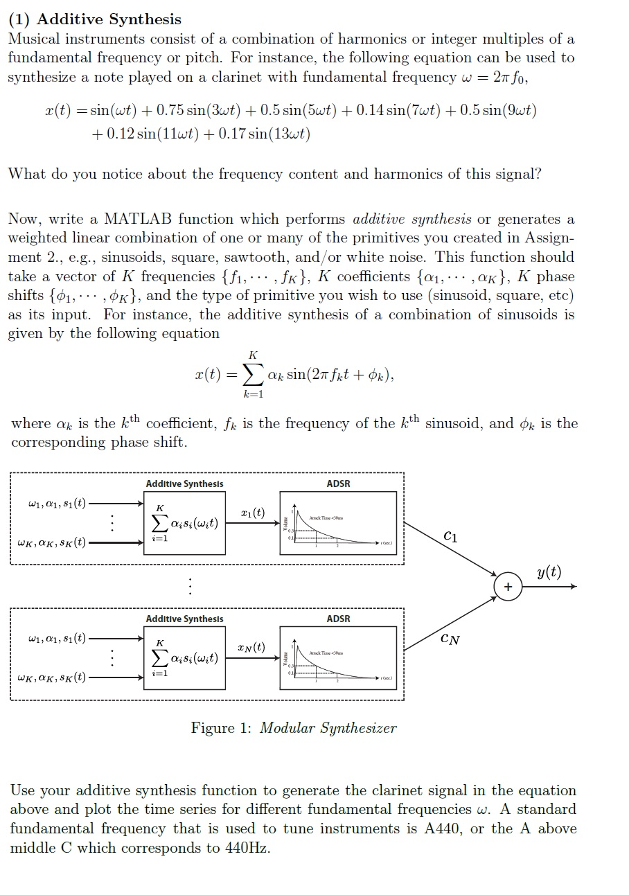Solved Musical instruments consist of a combination of | Chegg.com