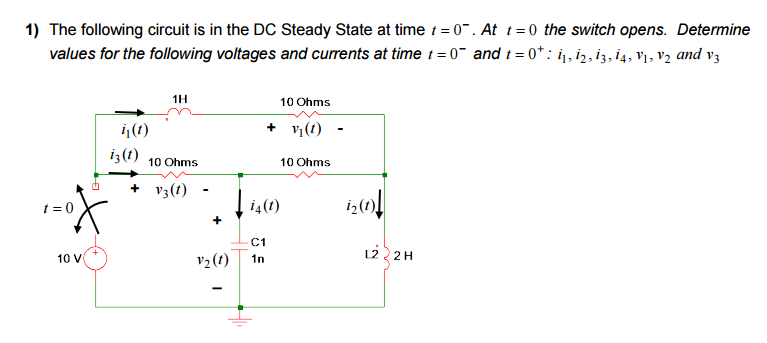 Solved The following circuit is in the DC Steady State at | Chegg.com